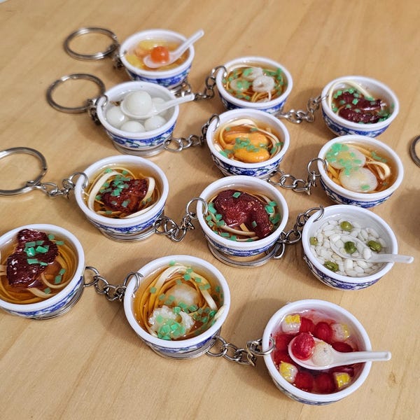 Noodle Keychain - Etsy