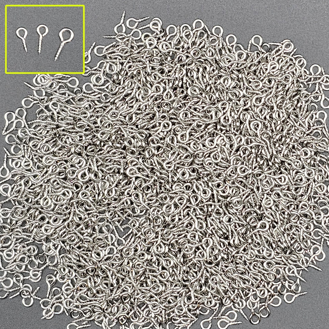 Tiny Eye Hook Screws Eye Pins Loop Screws Stainless Steel 8mm 10mm 12mm ...