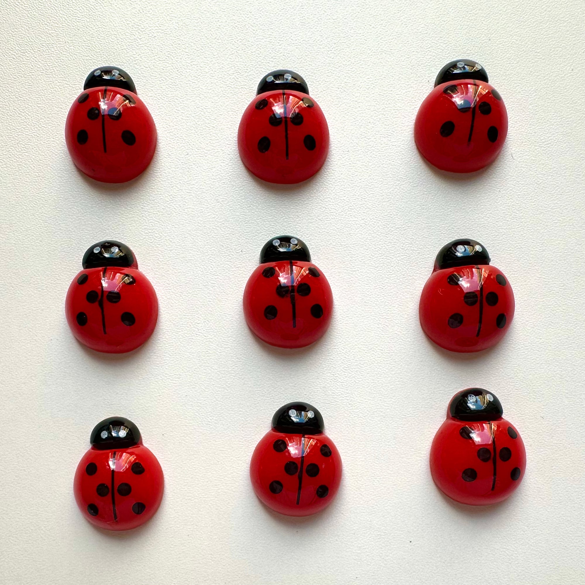 Super Cute Red Ladybug Lady Bug Resin Flat Back Cabochons 5/10/25 Pcs # ...