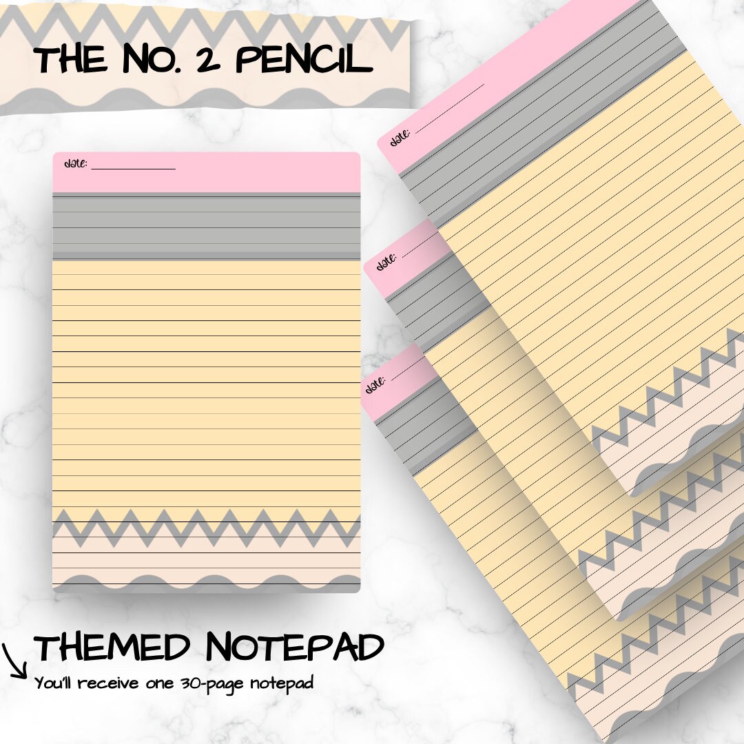 The No. 2 Pencil Notepads See Images for Details - Etsy