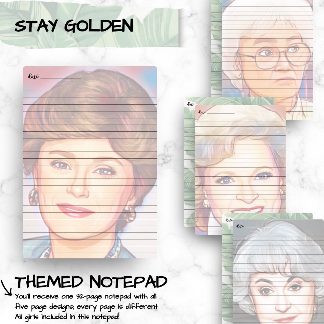 SHOP CLOSING Stay Golden Notepad See Images for Details - Etsy