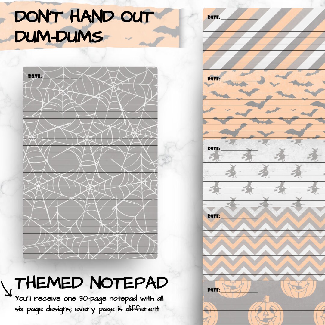 Don't Hand Out Dum-dums Notepad See Images for Details - Etsy