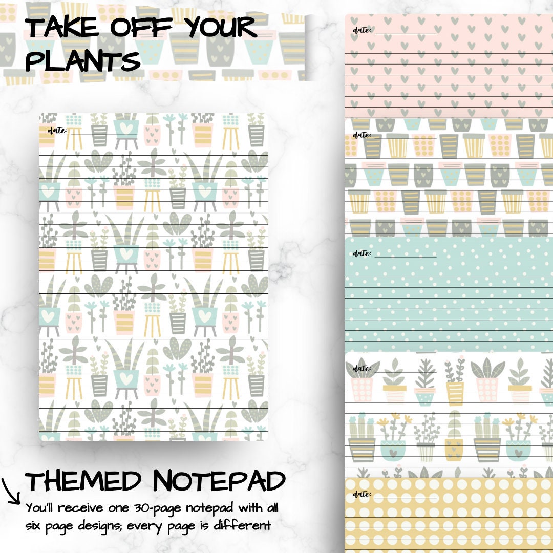 SHOP CLOSING Take off Your Plants Notepad See Images for Details - Etsy