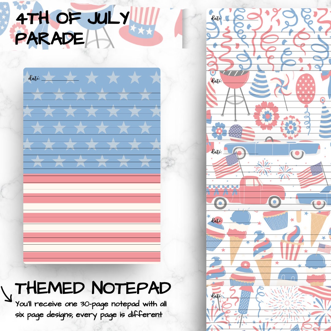 4th of July Parade Notepad See Images for Details - Etsy