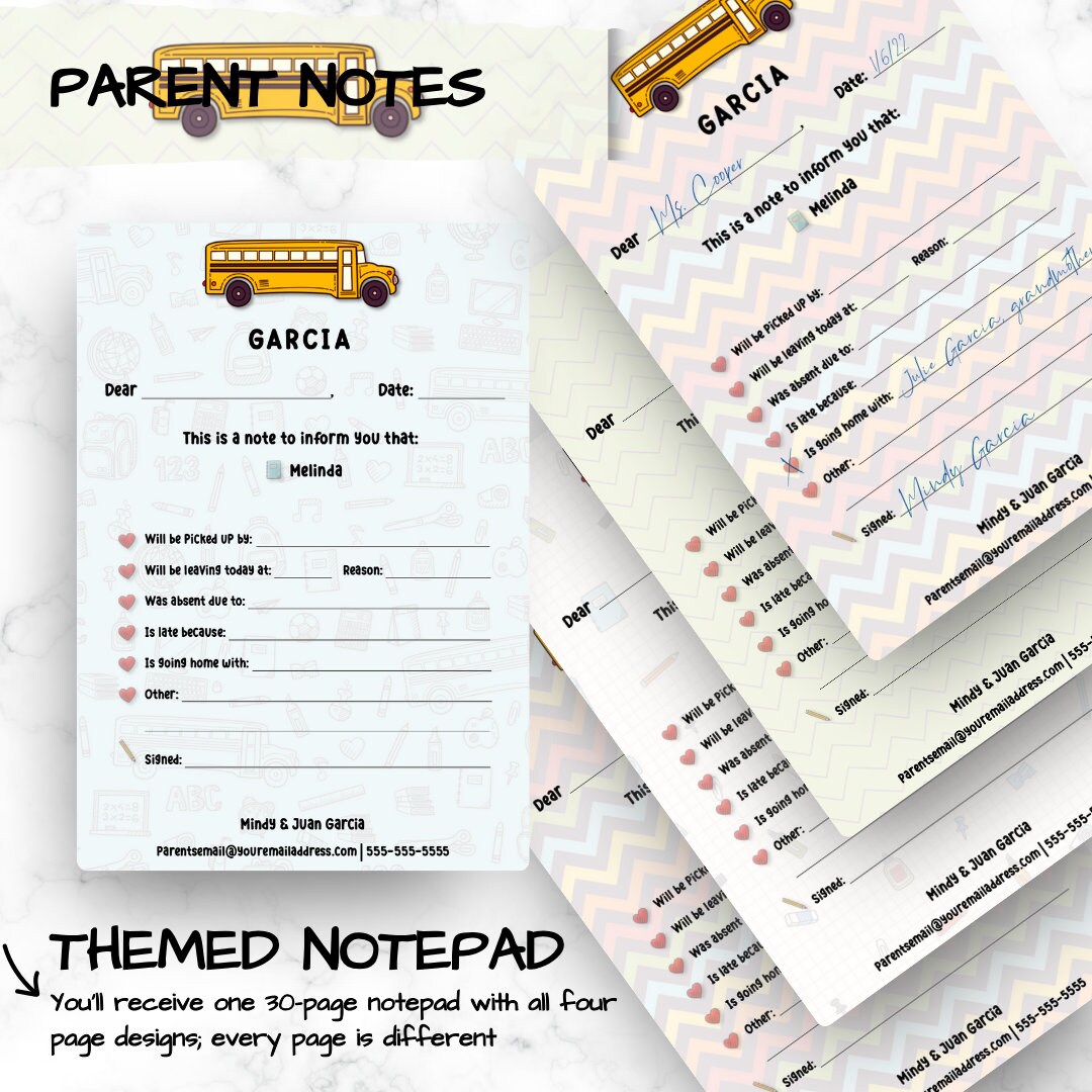 Parent Notes Custom Notepad See Images for Details - Etsy