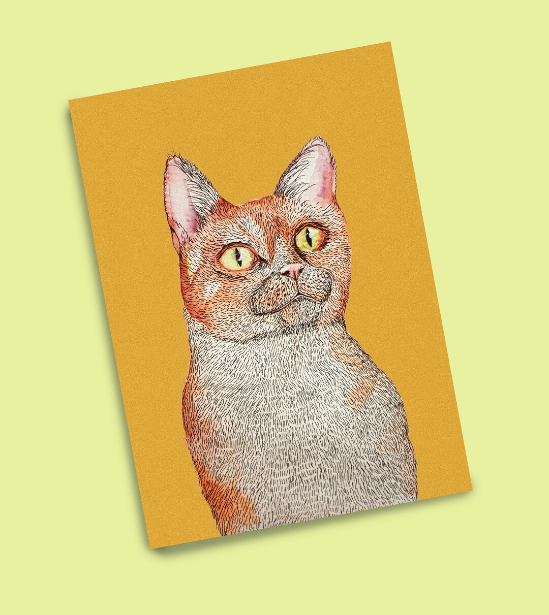 Ginger Cat A5 Art Print - Etsy