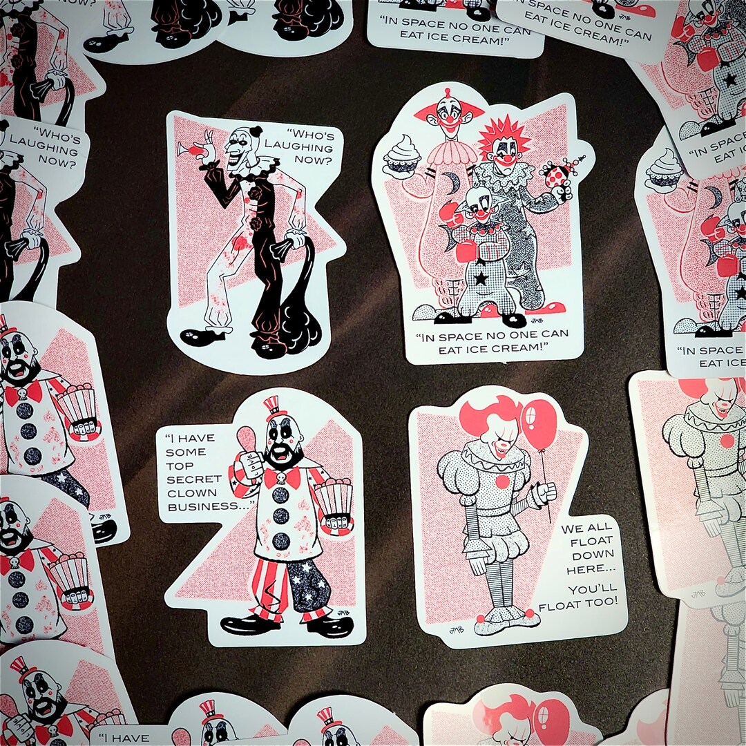 Horrorpals - Clowns!" Vinyl Decal Pack - Etsy
