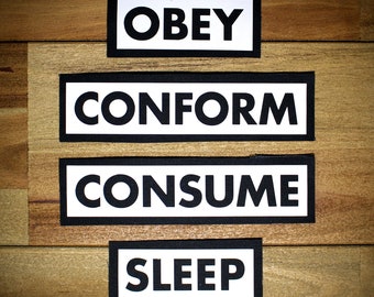 They Live PATCH Canvas HORROR / Sci-fi John Carpenter Roddy Piper Cult ...