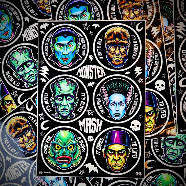Classic Monster Decal - Etsy