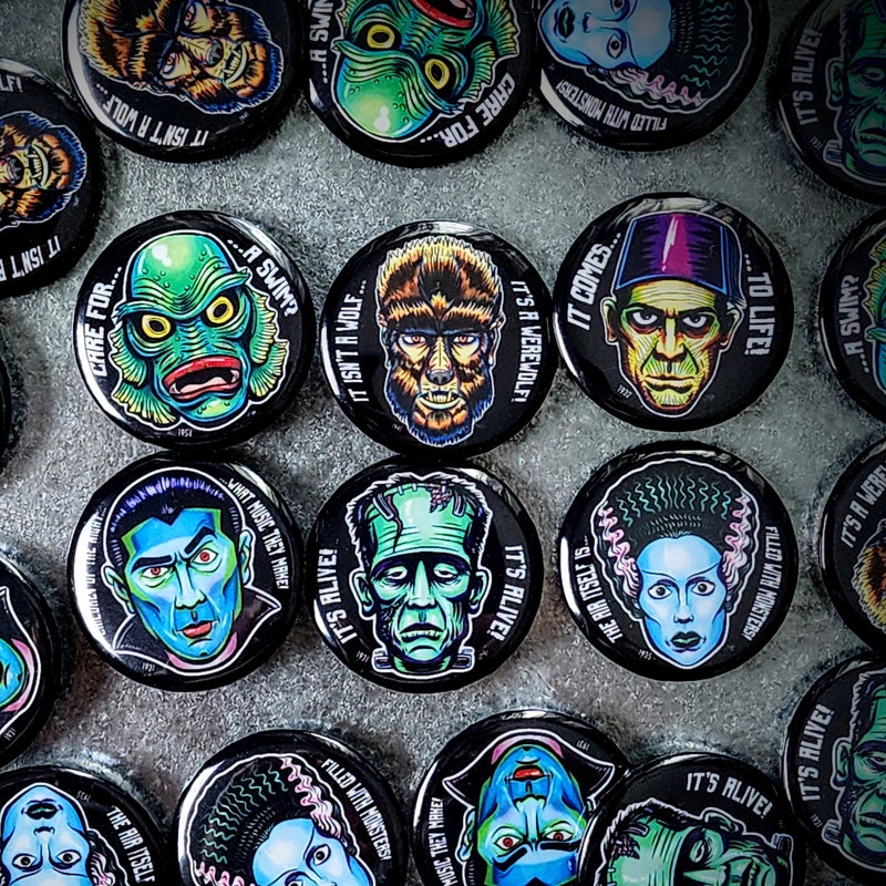 Universal Monster Pins - Etsy