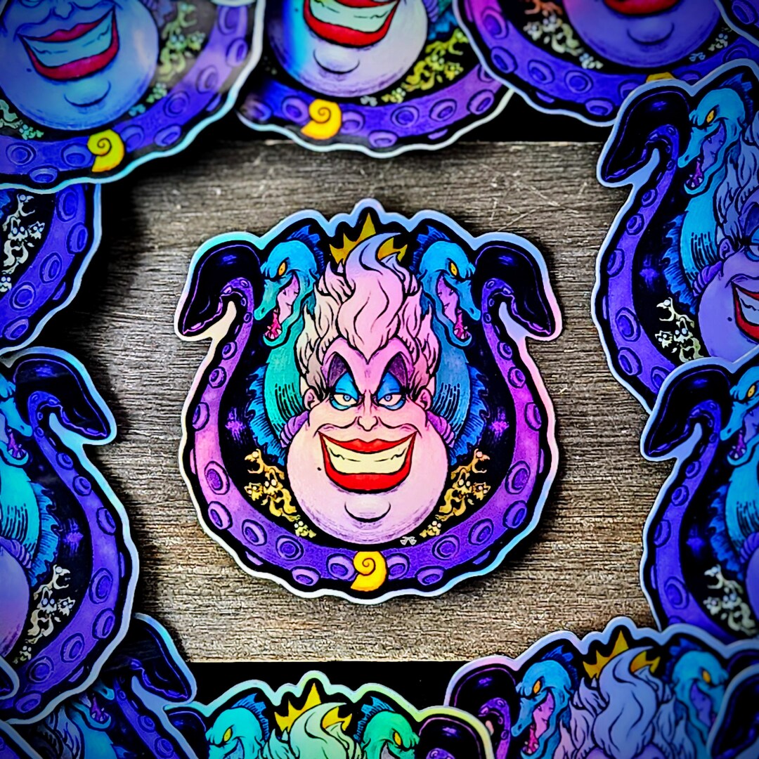 Disney Villains Ursula Holographic Decal - Etsy Australia
