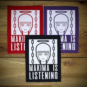 Anime Devil Patch - MAKIMA IS LISTENING - Etsy
