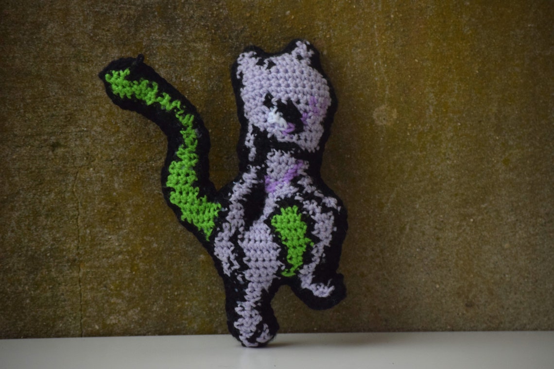 Shiny Mewtwo 8-bit Plush - Etsy