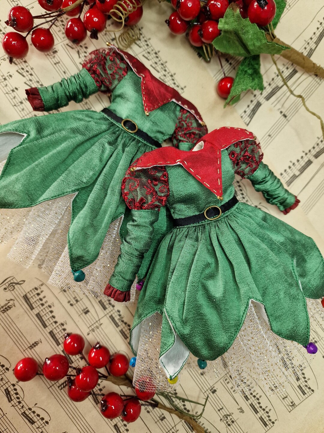 Christmas Elf Dress With Stockings for Blythe Doll - Blythe Clothes ...