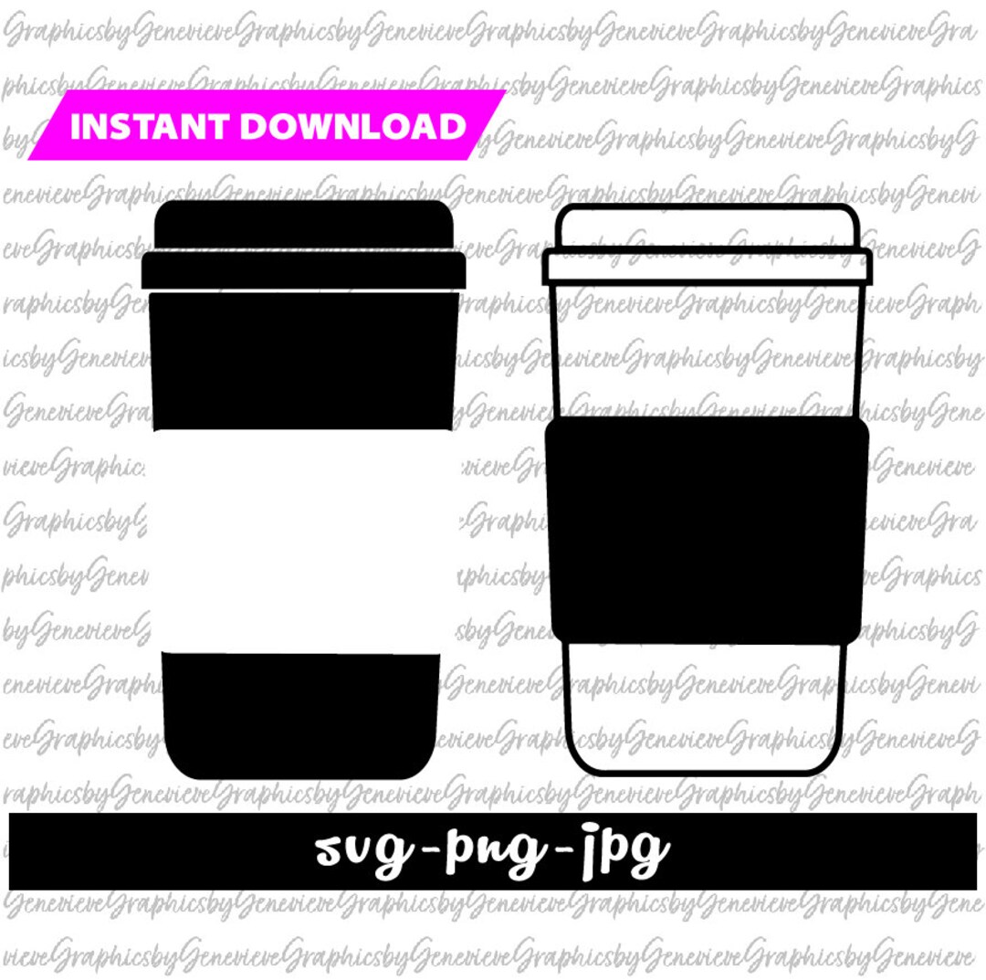 Blank Hot Cup SVG, Fall Stickers, Thermos SVG, to Go Cup Svg, Hot Cup ...