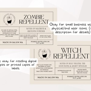 Halloween Editable Candle Label, Spooky Candle Label Design ...