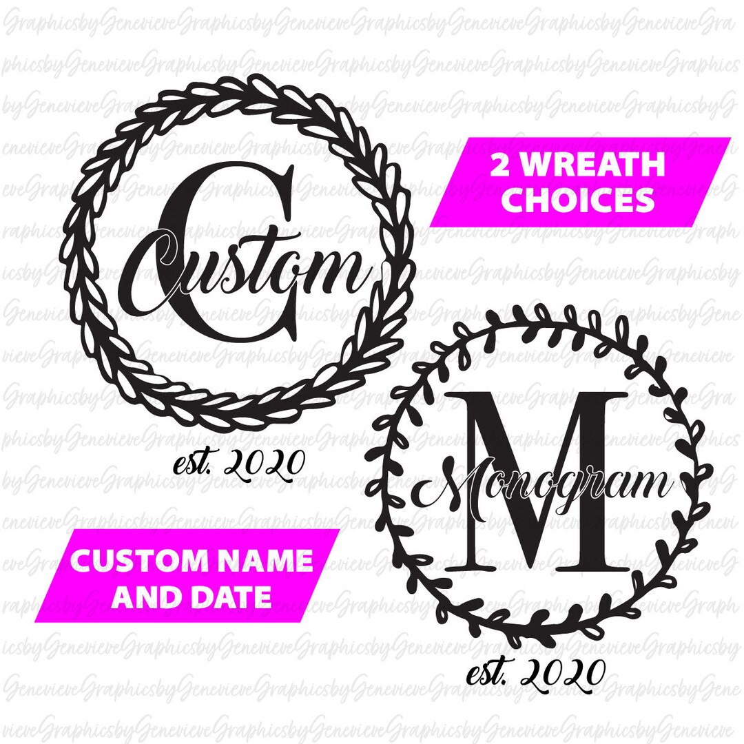 Last Name Monogram SVG, Custom Name Sign, Custom Family Sign SVG - Etsy