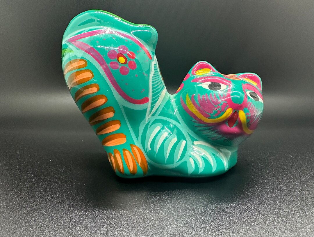 Mexican Redware Pottery Cat - Etsy