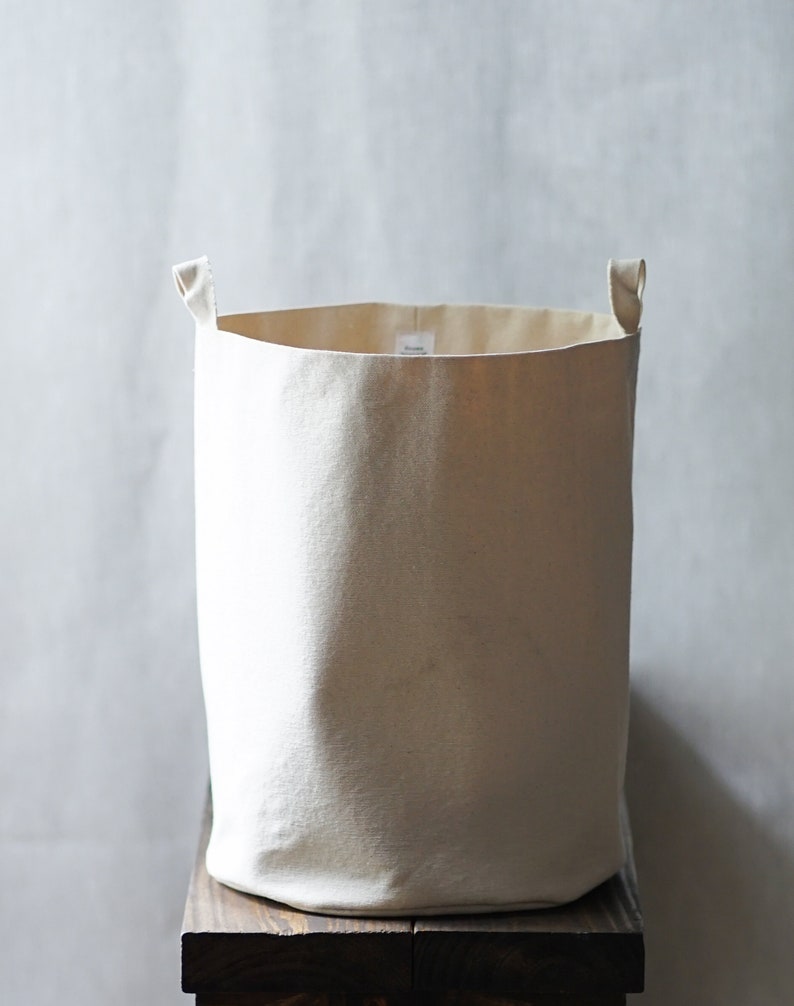 Natural Canvas Storage Bins Canvas Storage Basket Bins - Etsy