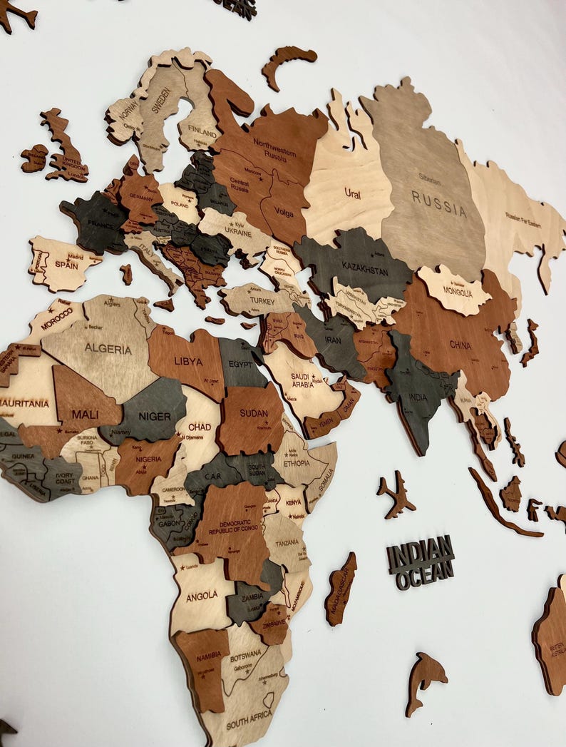 3D Carved Wooden World Map – Anniversary Gift Idea - Etsy Australia
