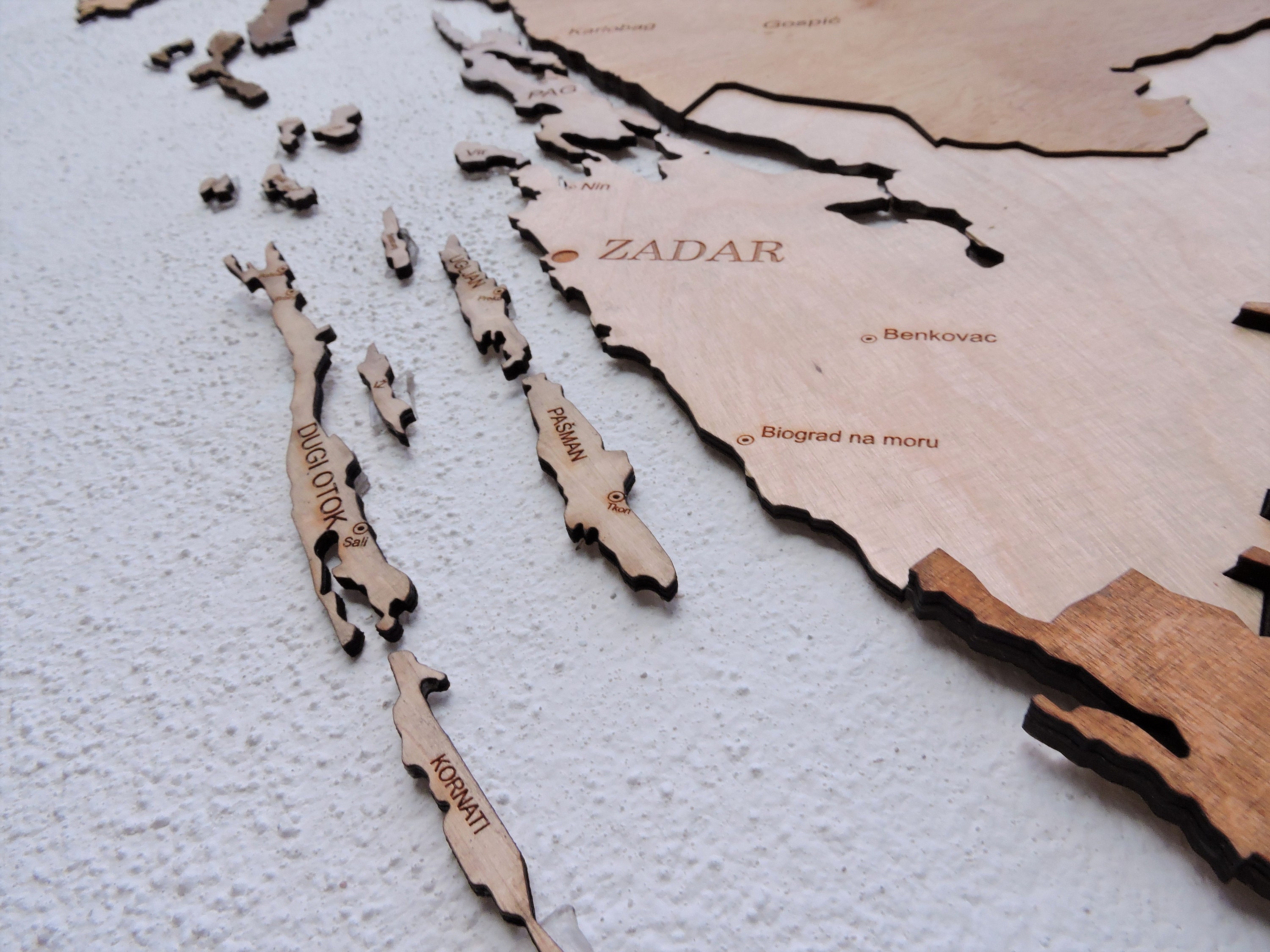 Rustic Croatia Wood Wall Map: Adriatic Coast Art - Etsy