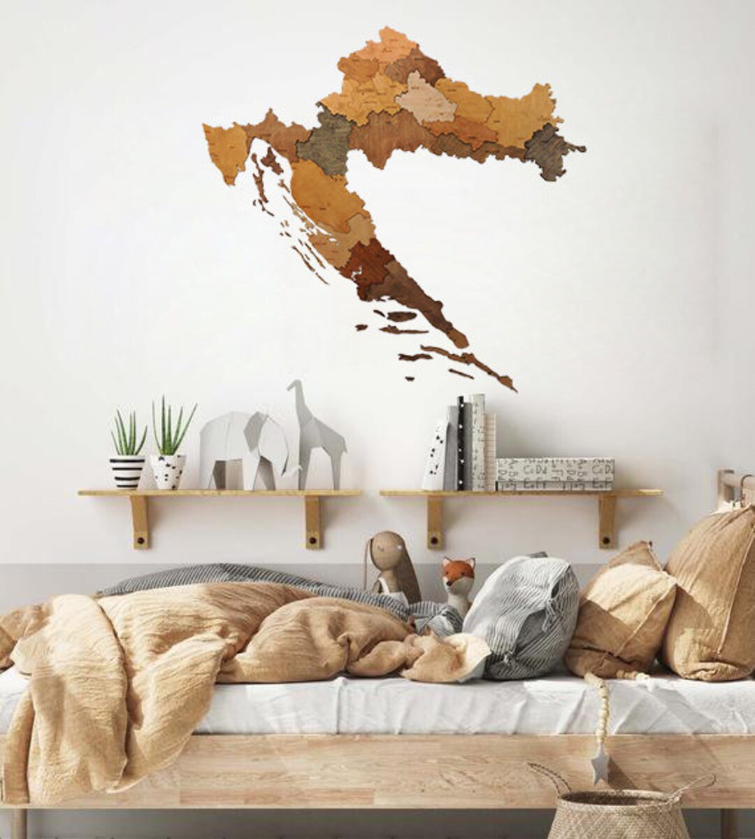 Rustic Croatia Wood Wall Map: Adriatic Coast Art - Etsy