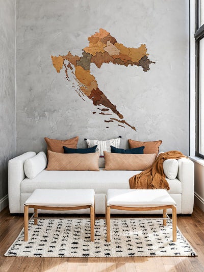 Rustic Croatia Wood Wall Map: Adriatic Coast Art - Etsy