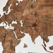 Walnut Wood Map Wooden Wall Map 3 D Wood Wall Map Travel World Map ...