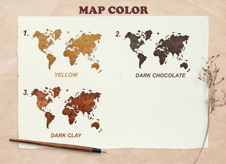 Wood Map Wood Map Wood Wall Art Christmas Gift Wooden Map Wood - Etsy