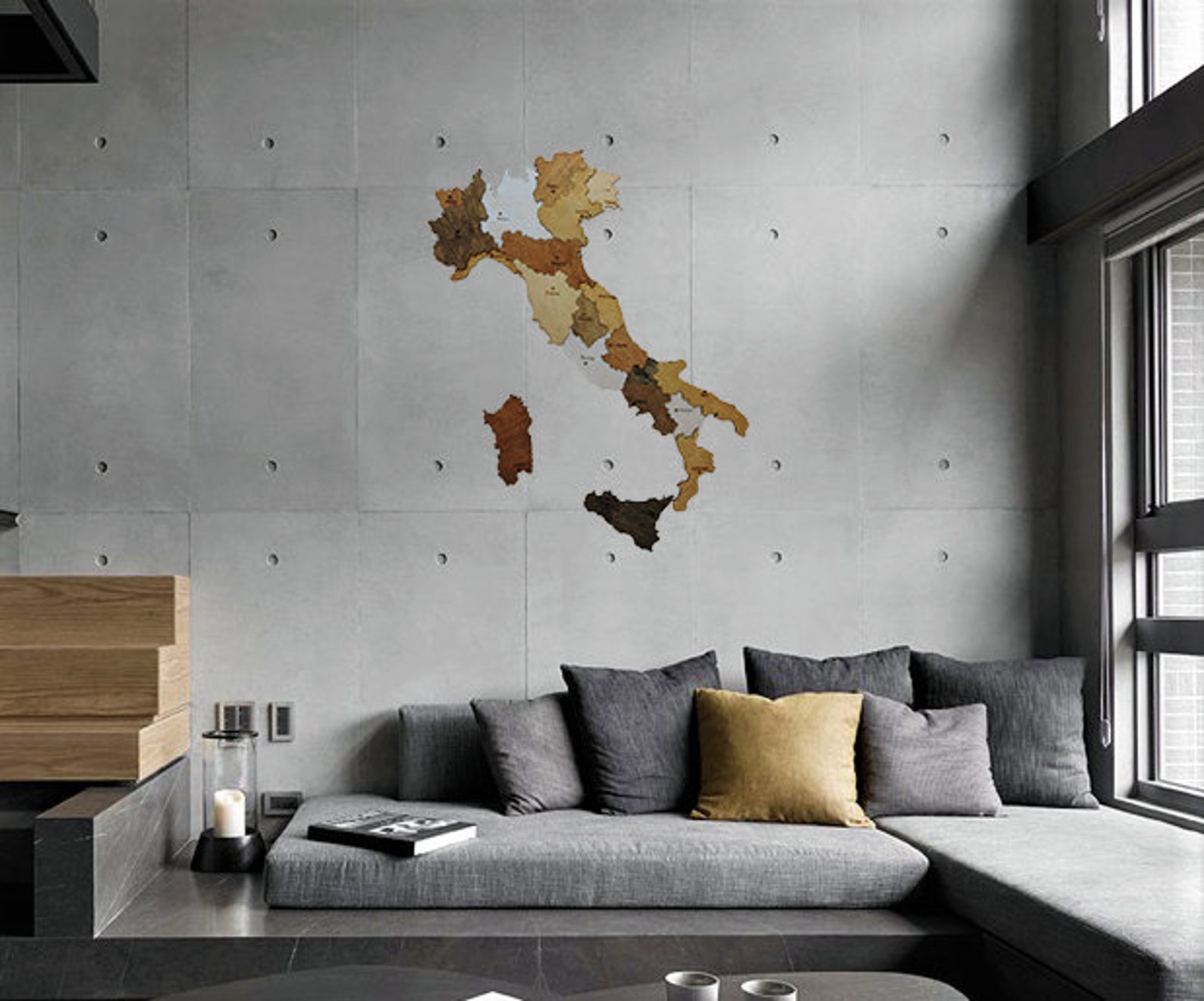 Wood 3D Map Italy Handmade Wood Map Wood Art Wood Travel Map Birthday ...