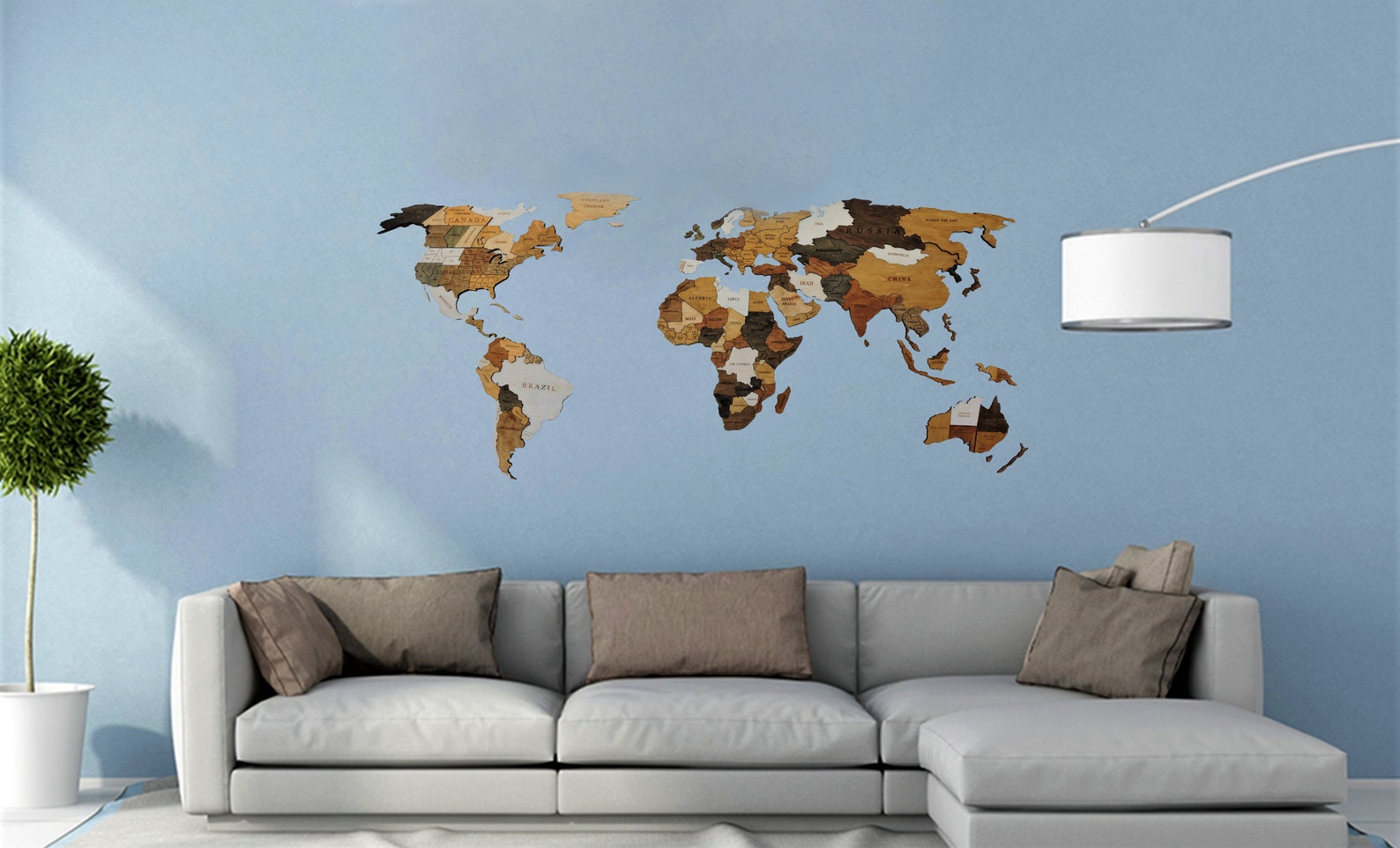 Wooden Wall Map 3 D Wood Wall Map Travel World Map Anniversary - Etsy