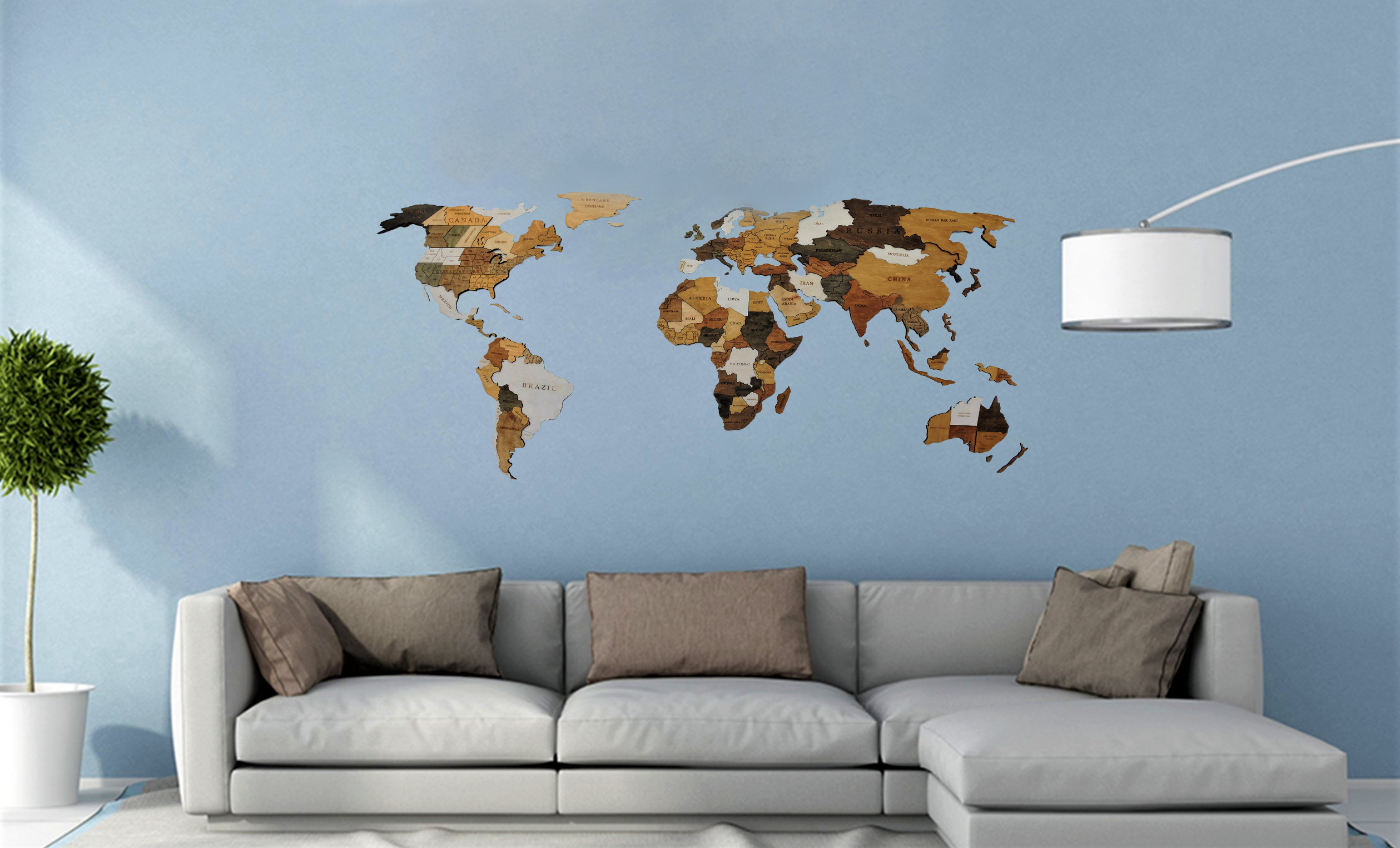 Wooden Wall Map 3 D Wood Wall Map Travel World Map Anniversary - Etsy UK
