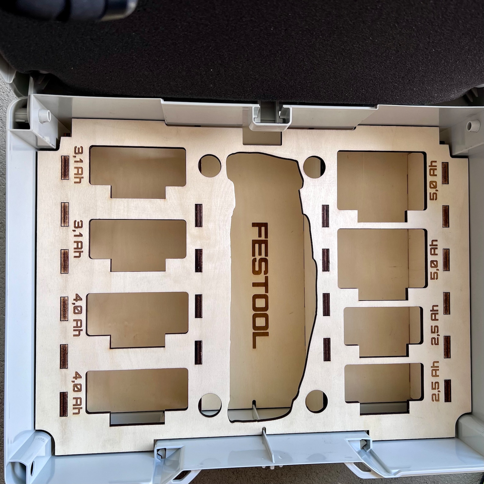 Einlage Kompatibel Mit Systainer - Laser-datei - Festool - Tanos - Akku ...