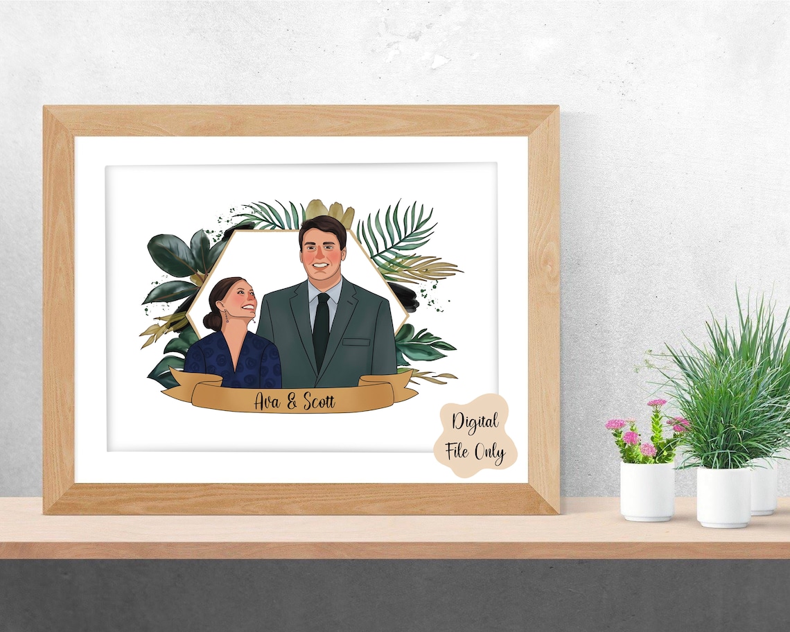 Personalised Family Portrait Print/ Custom Family | Etsy