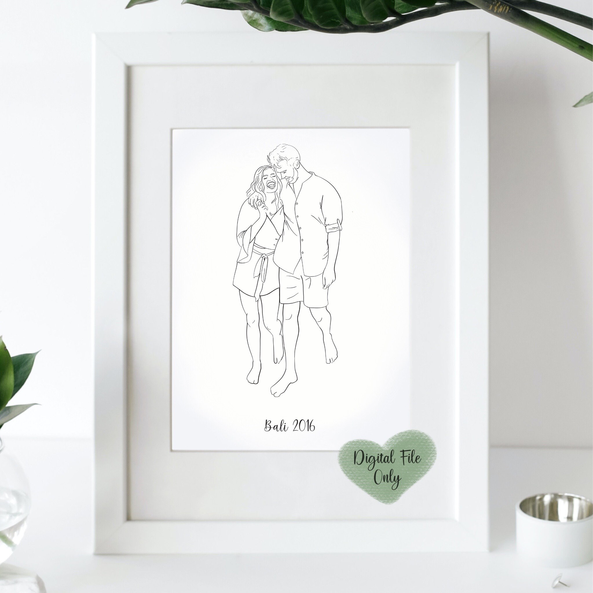 Custom Couple Line Drawing Mother and Child Line Art Family - Etsy