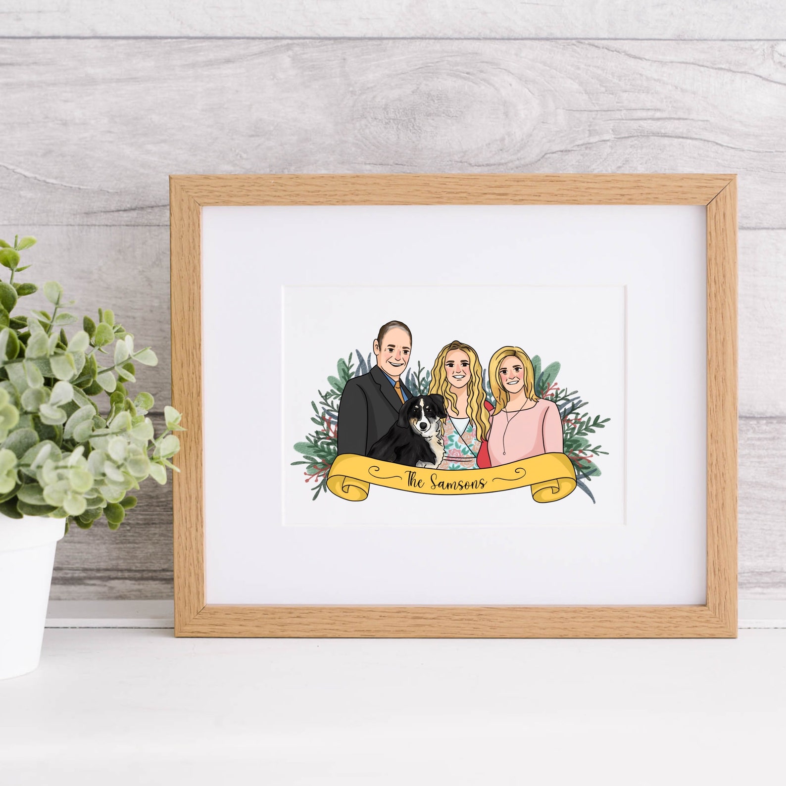Personalised Family Portrait Print Custom Family - Etsy