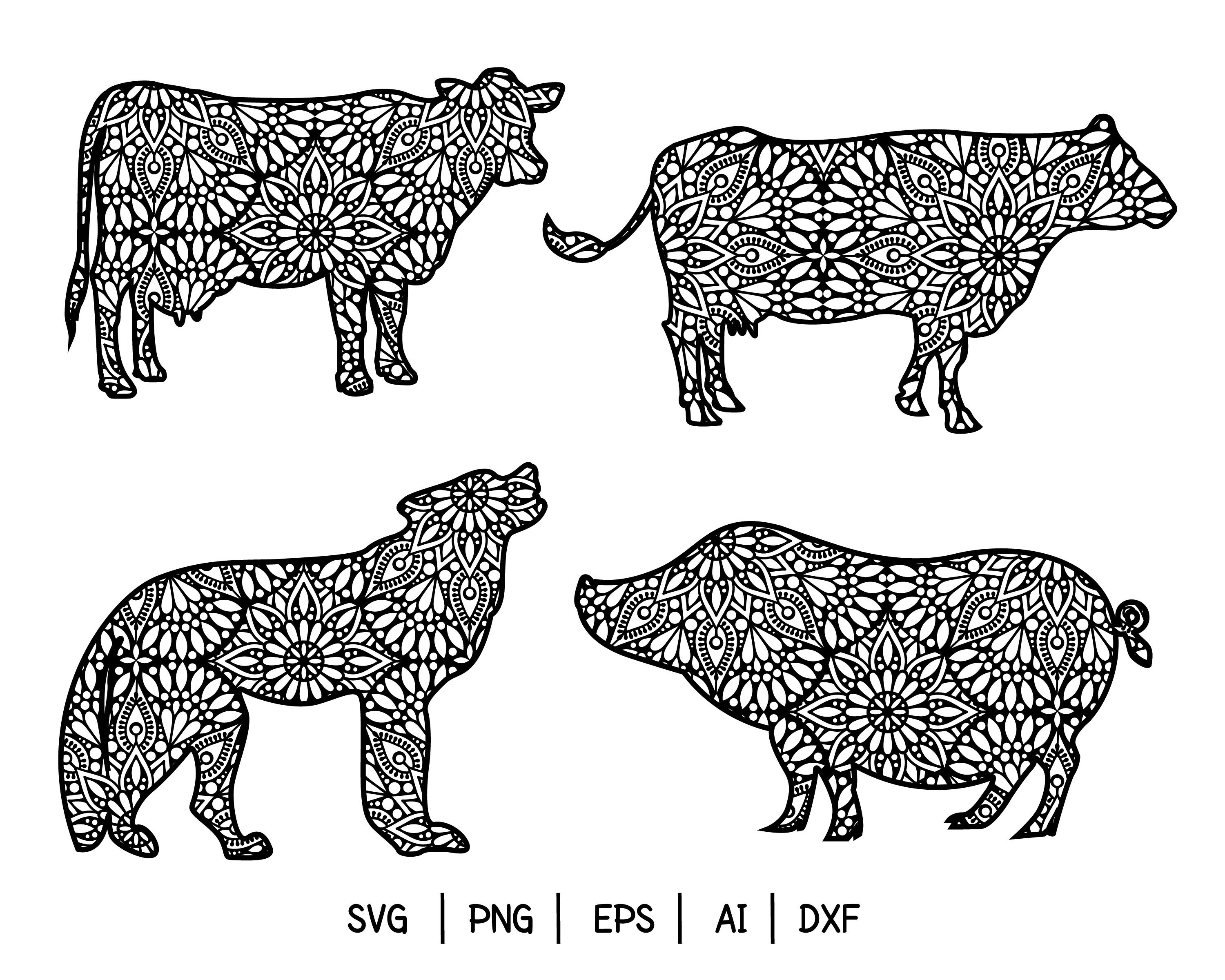 Animal Mandala Svg Animal Svg Bundle Mandala Svg Animal - Etsy