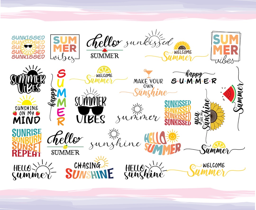 Summer Svg Sunkissed SVG Retro Summer SVG Hello Summer Welcome Summer ...