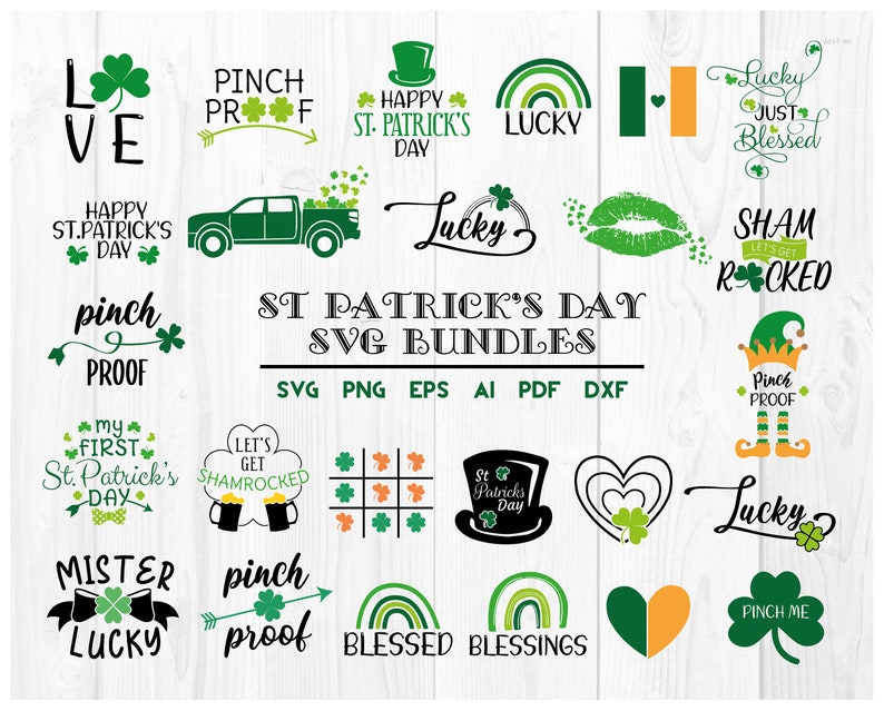 St Patricks Day Svg Bundle Shamrock Svg Irish Svg Saint Patricks Day