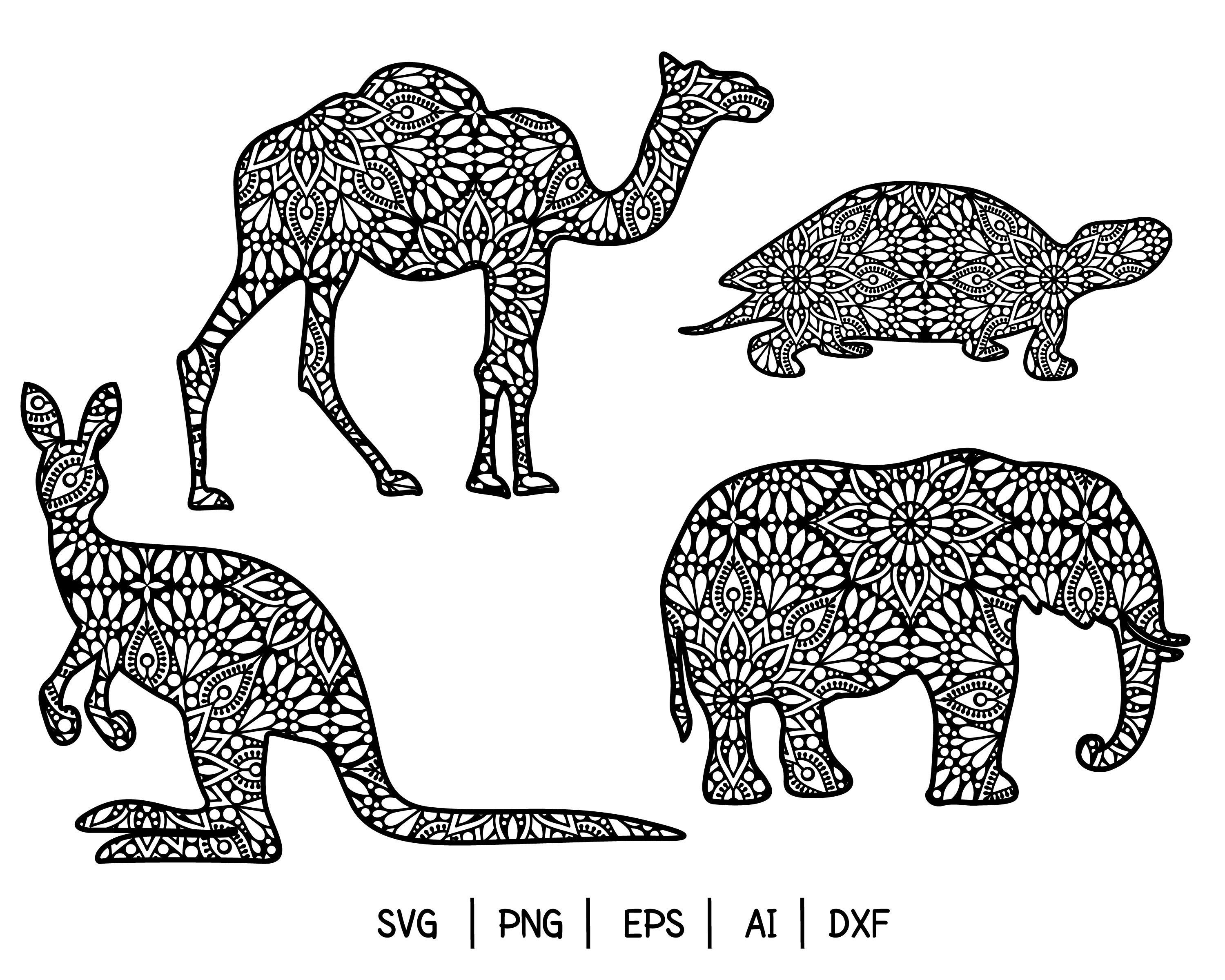 Animal Mandala Svg Animal Svg Bundle Mandala Svg Animal - Etsy