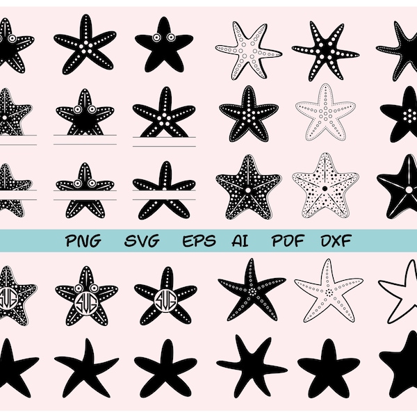 Star Split Monogram - Etsy