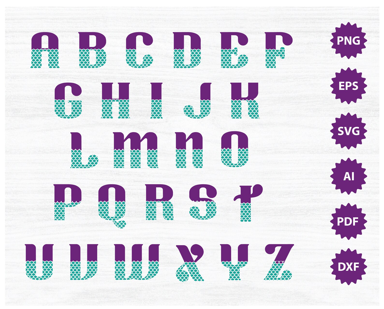 Mermaid Alphabet Svg Bundle Birthday Mermaid SVG Bundle - Etsy Canada
