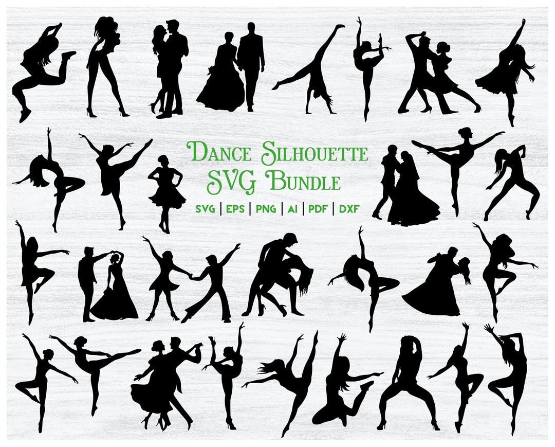 Dance Svg, Dance Svg Bundle, Dance Silhouette, Dancing People Svg ...