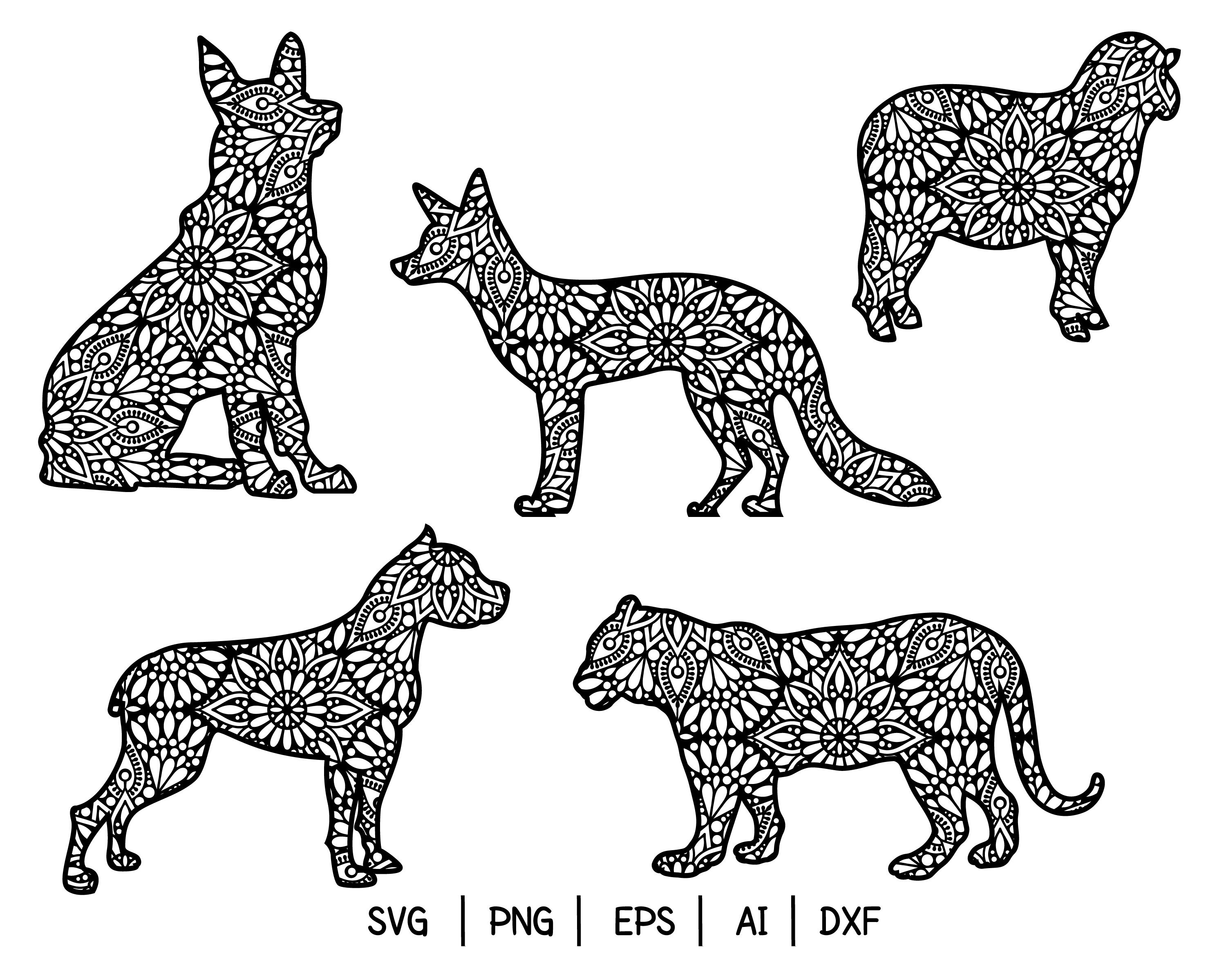 Animal Mandala Svg Animal Svg Bundle Mandala Svg Animal - Etsy