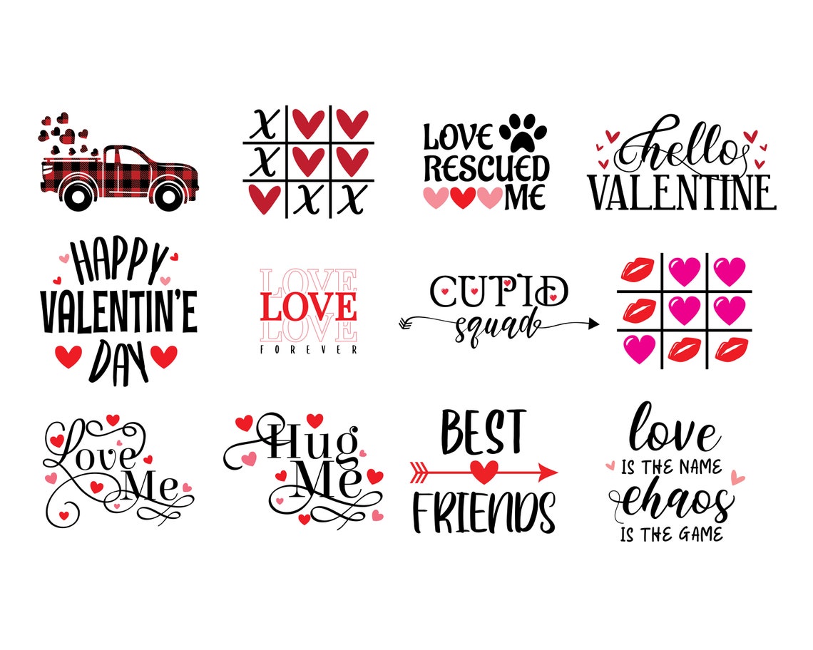 Valentines Svg Bundle Valentine Day Svg Love Svg Valentine | Etsy
