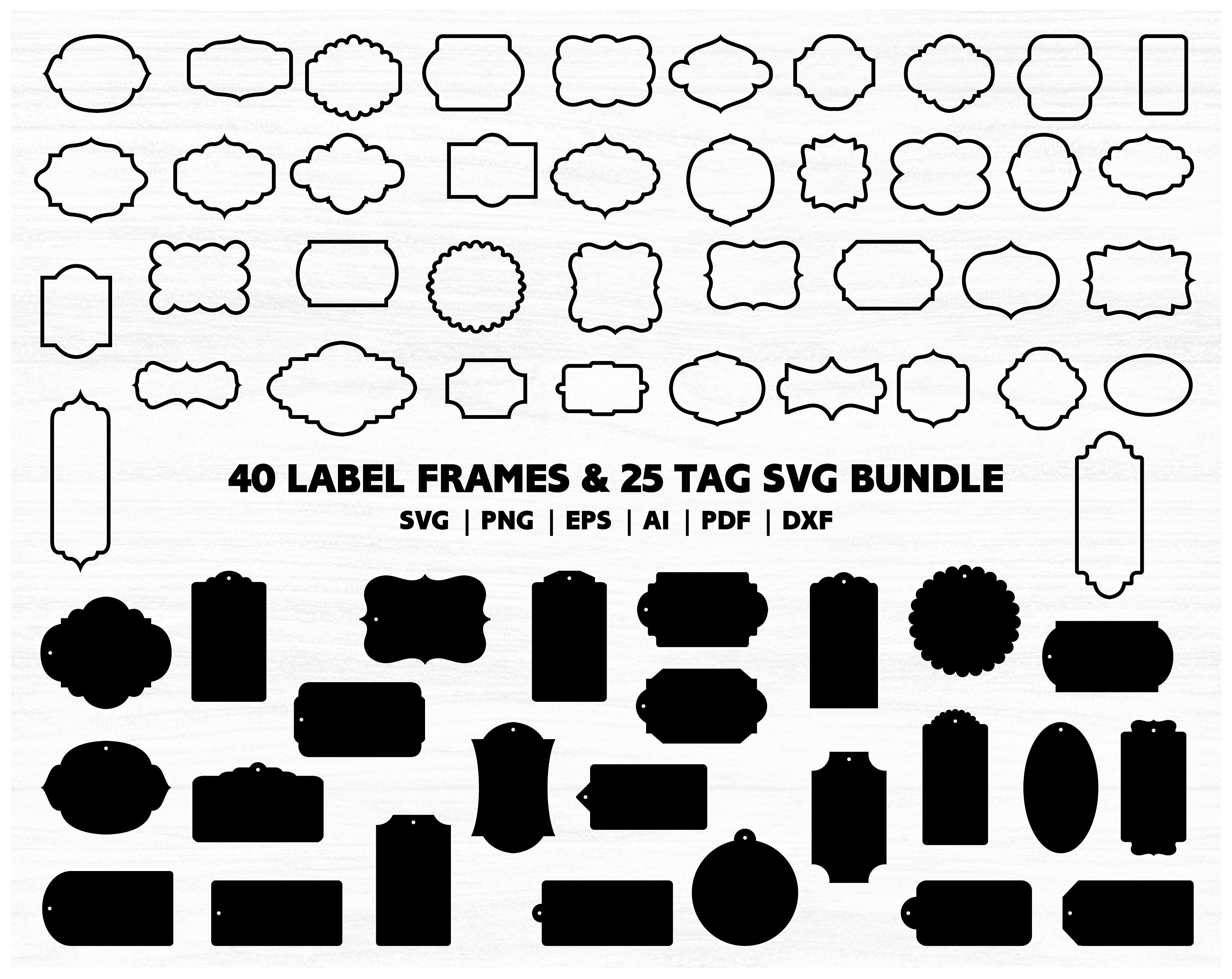 Label SVG Tag svg Frame svg Label frame svg Gift tag svg | Etsy