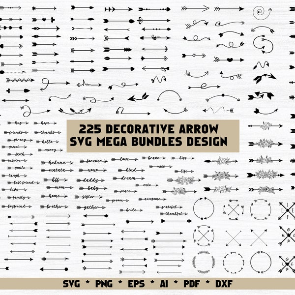 Arrow Words Svg - Etsy