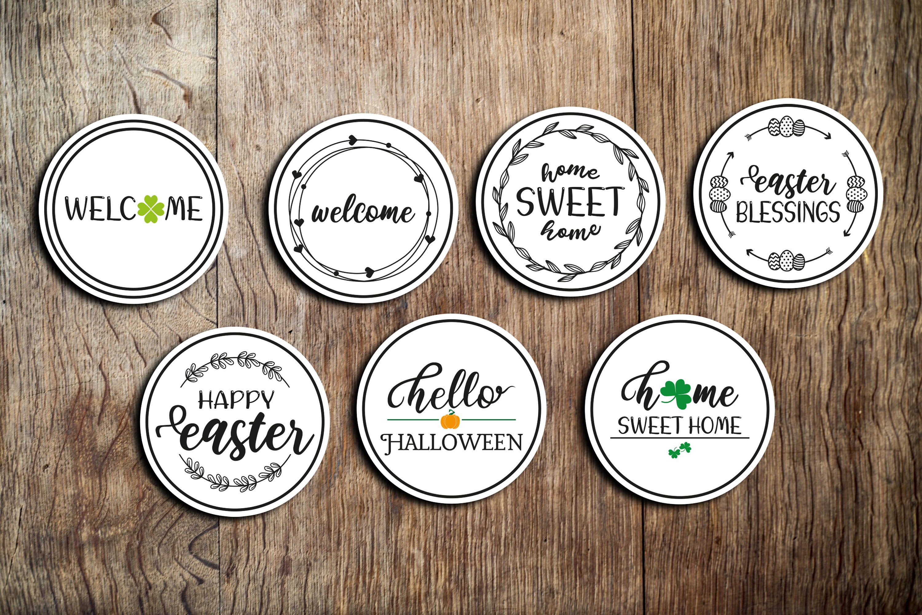 Round Sign Svg Bundle Round Sign Svg Round Wood Signs | Etsy Singapore