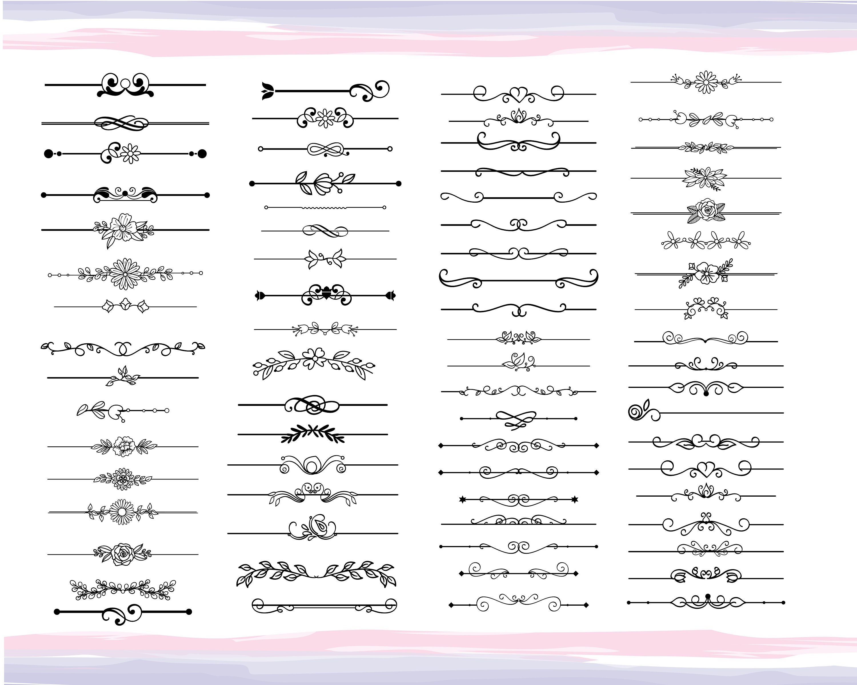 Divider SVG Mega Bundle Text Divider SVG Flourish Divider - Etsy UK