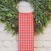 RED WHITE GINGHAM Wreath Sash Wreath Sash Wreath Sash Door - Etsy